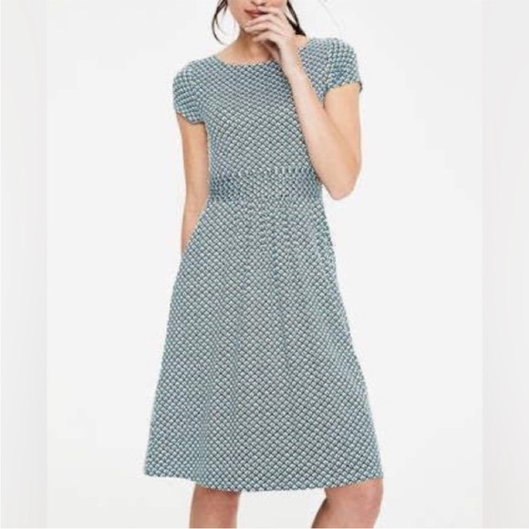 Boden | Dresses | Boden Dress Amelie Jersey Heron Blue | Poshmark